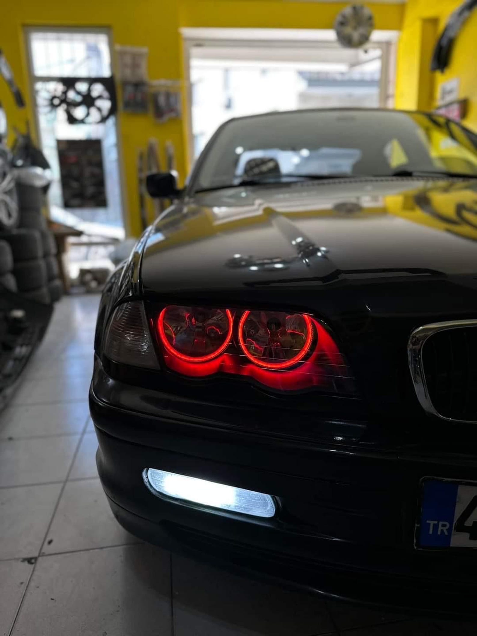 BMW E46 Angel Eyes Red New Cotton Led - Etsy