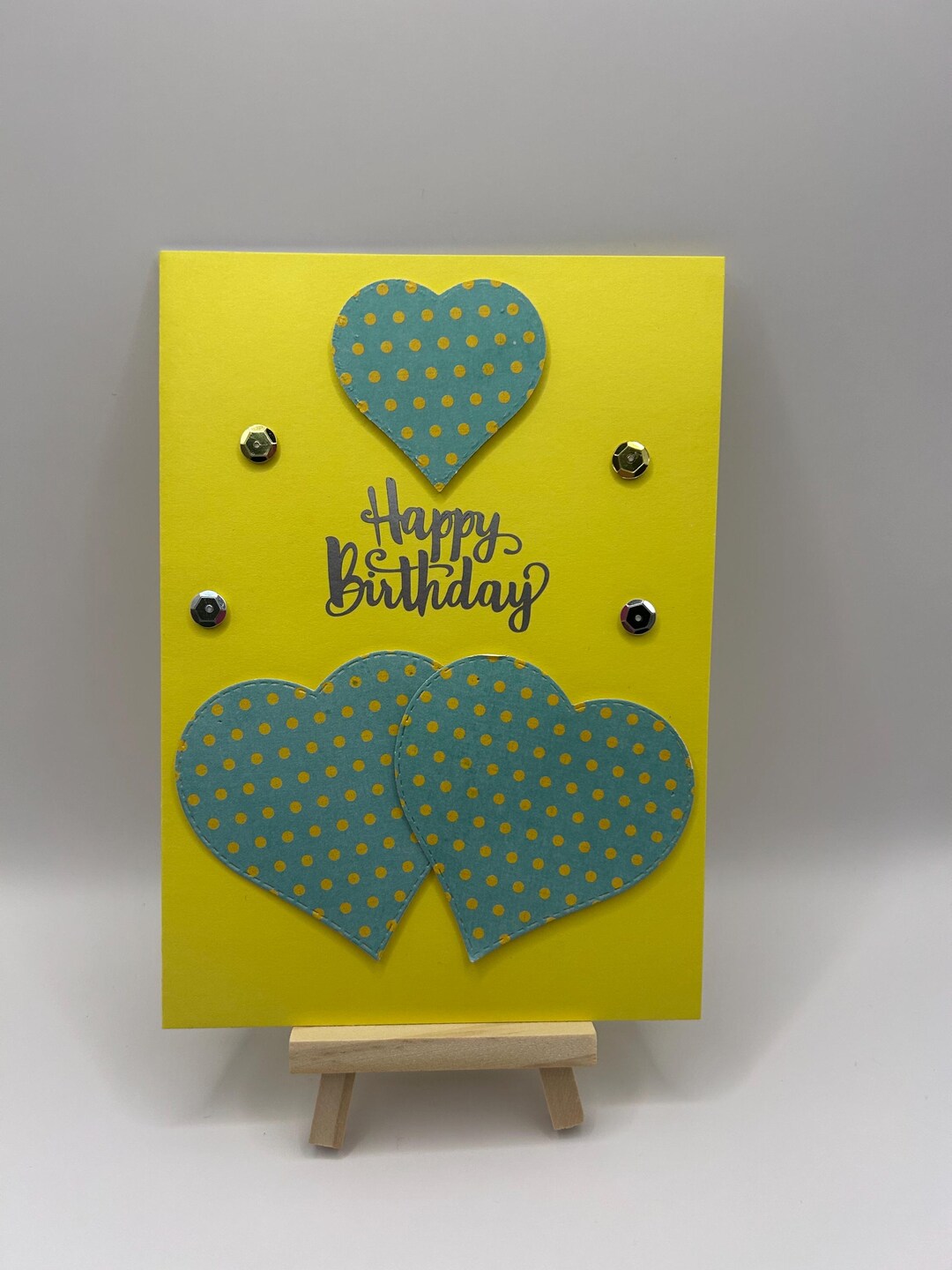 Handmade Birthday Card Unique Heart Design - Etsy