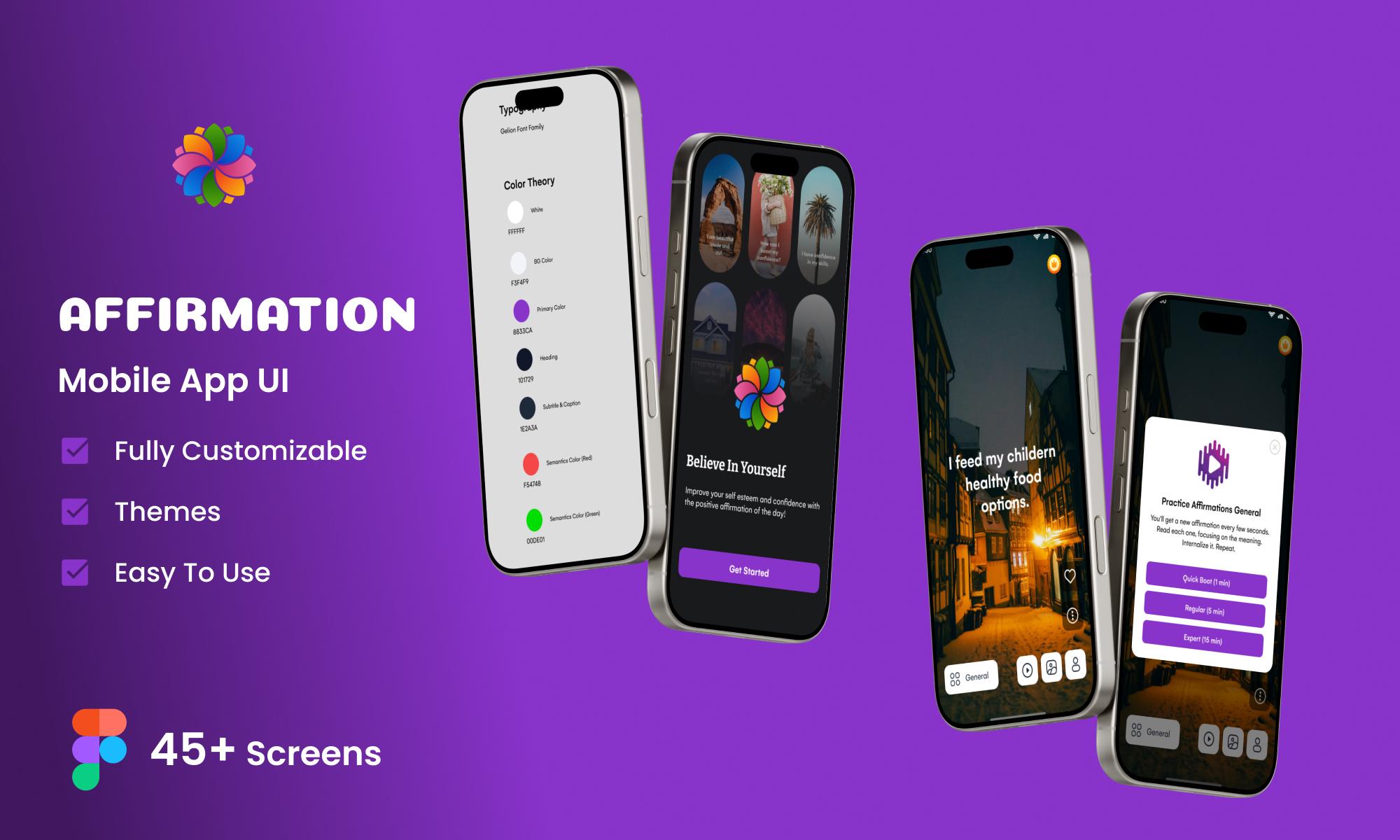 Daily Affirmation Figma Template for Inspirational Quotes ...