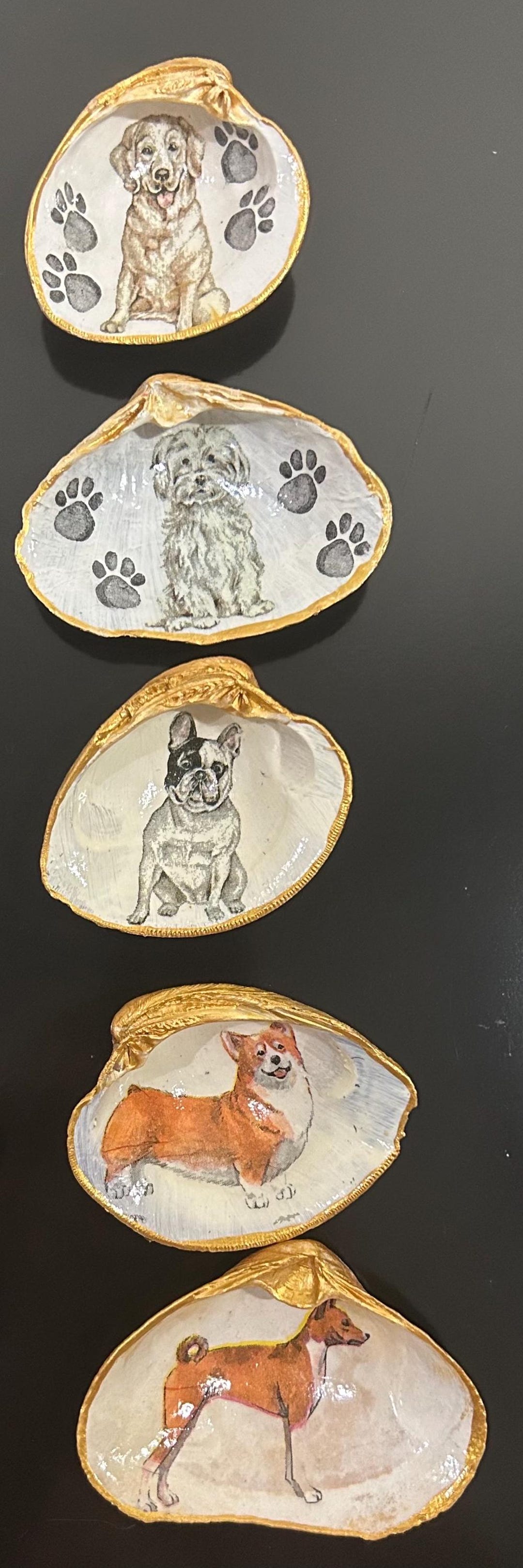 Magnets, Dogs, Decoupaged Small Clam Shell Magnets - Etsy