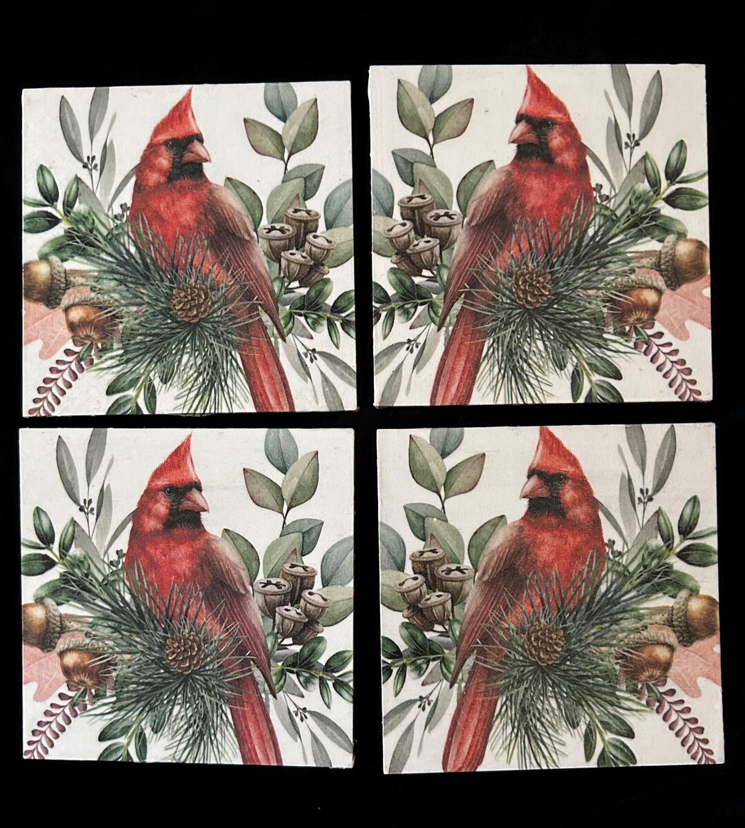Coaster, Cardinal, Elegant, 4; Wooden; Coffee; Tea; Wine; Hot Drink ...