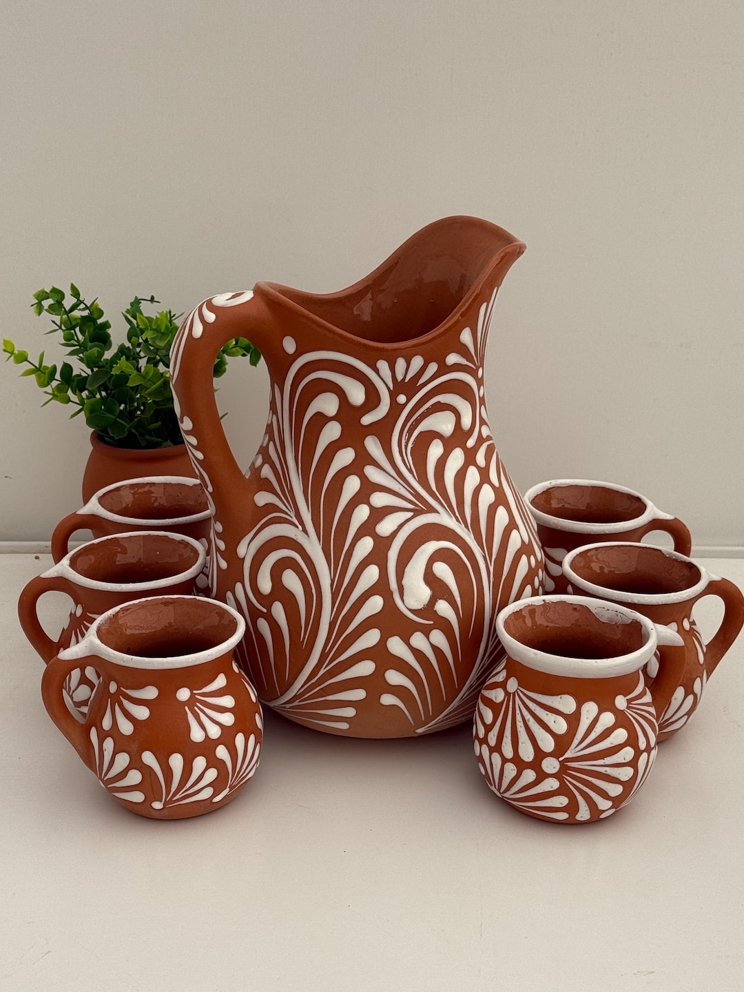 Mi Casa Talavera White Talavera Design, Table Ware Gift Set Cups ...
