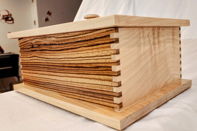 Zebrawood and Maple Trinkets/keepsake Box - Etsy