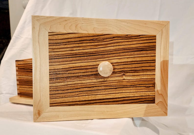Zebrawood and Maple Trinkets/keepsake Box - Etsy