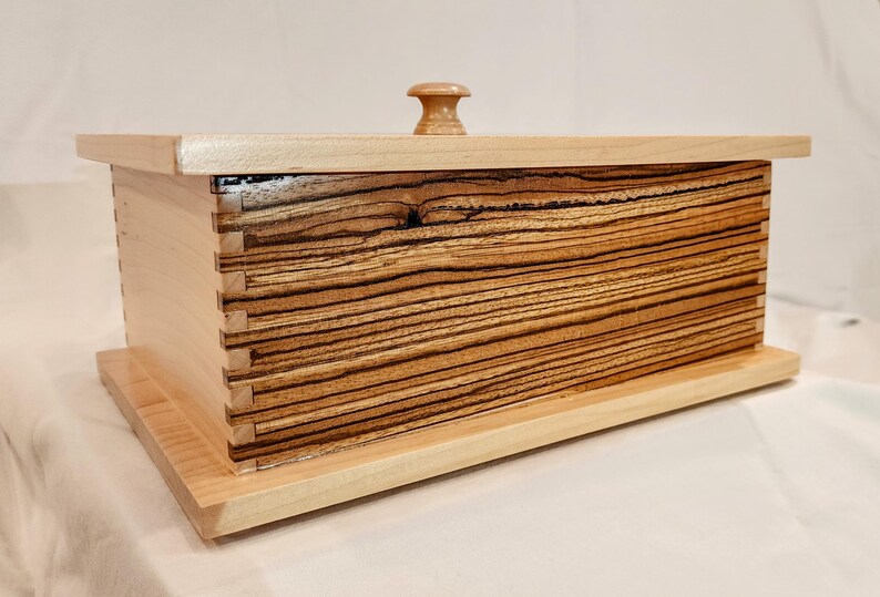 Zebrawood and Maple Trinkets/keepsake Box - Etsy
