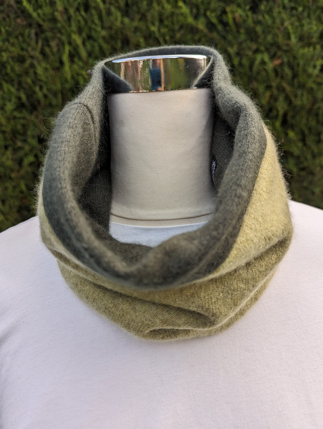 100% Pure Recycled Cashmere Two Shades of Olive Green. - Etsy