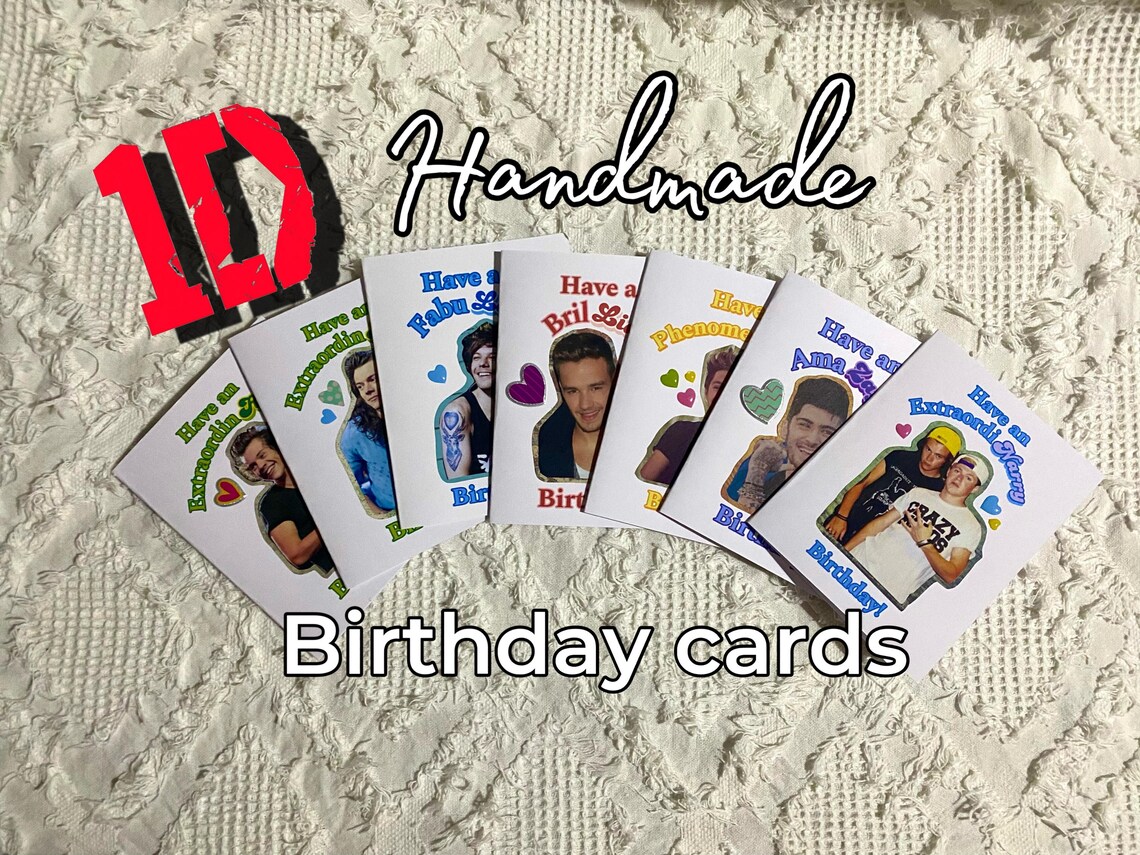 Handmade One Direction Birthday Card (individual) - 1D Days - Etsy