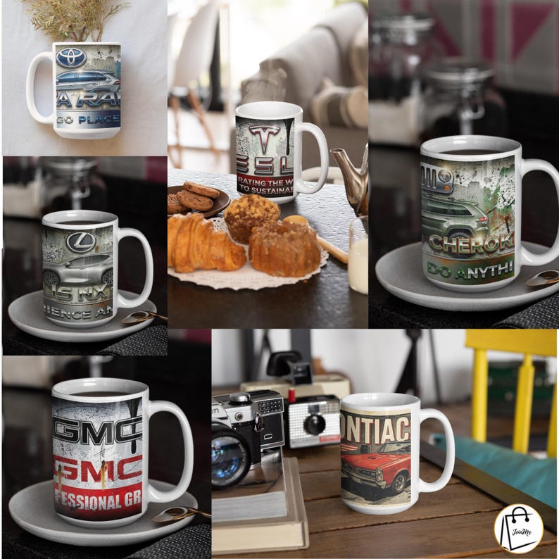 Digital Template, Car Themed Mug Wrap Bundle, Car Mug Templates, 85 ...