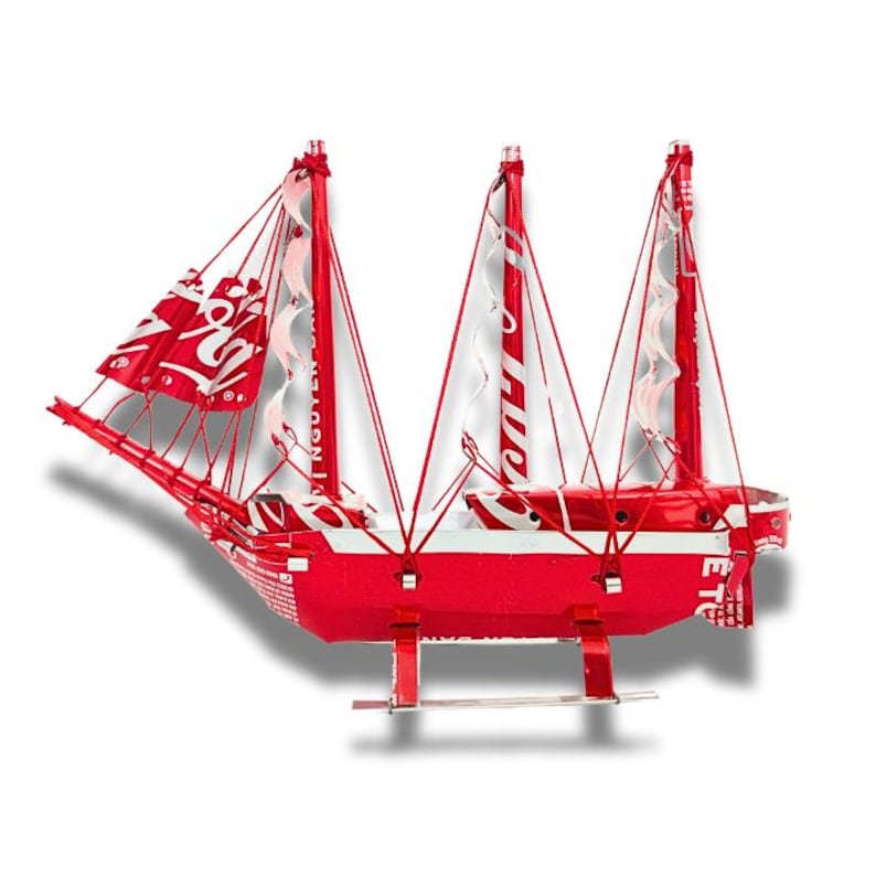 Recycled Coca Cola Can Tall Ship Model – Unique Tin Collectible - Etsy
