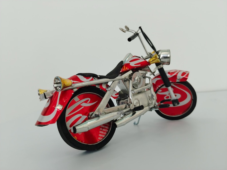 Coca-cola Harley Davidson Chopper Model - Handmade From Recycled Soda ...