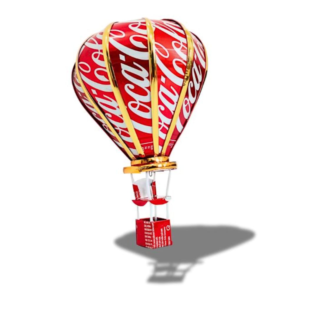 Global Shipping - Coca Cola/coke Tin Can Air Balloon Sculpture: Vintage ...