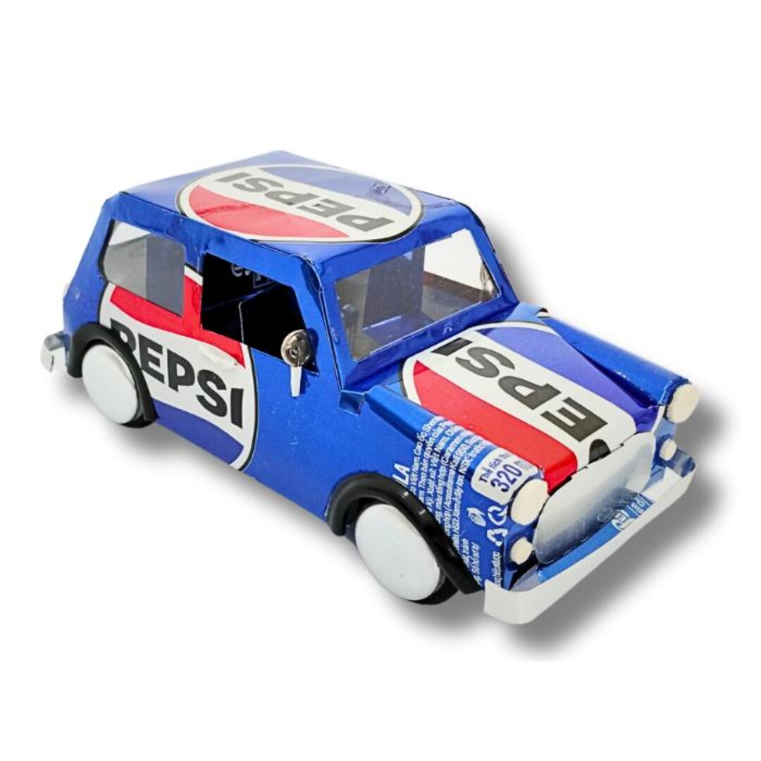 Ship Global - Pepsi Mini Cooper Car Model – Handmade From Recycled Soda ...
