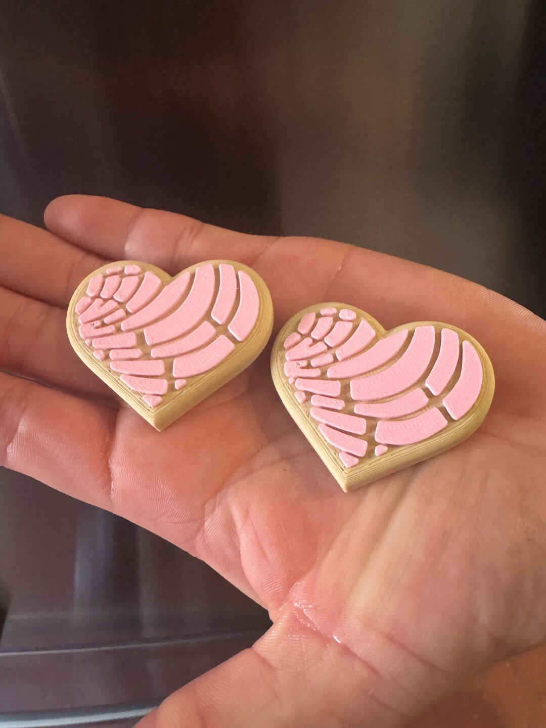 3d-printed Heart-shaped Concha Refrigerator Magnets Set of 2 - Etsy