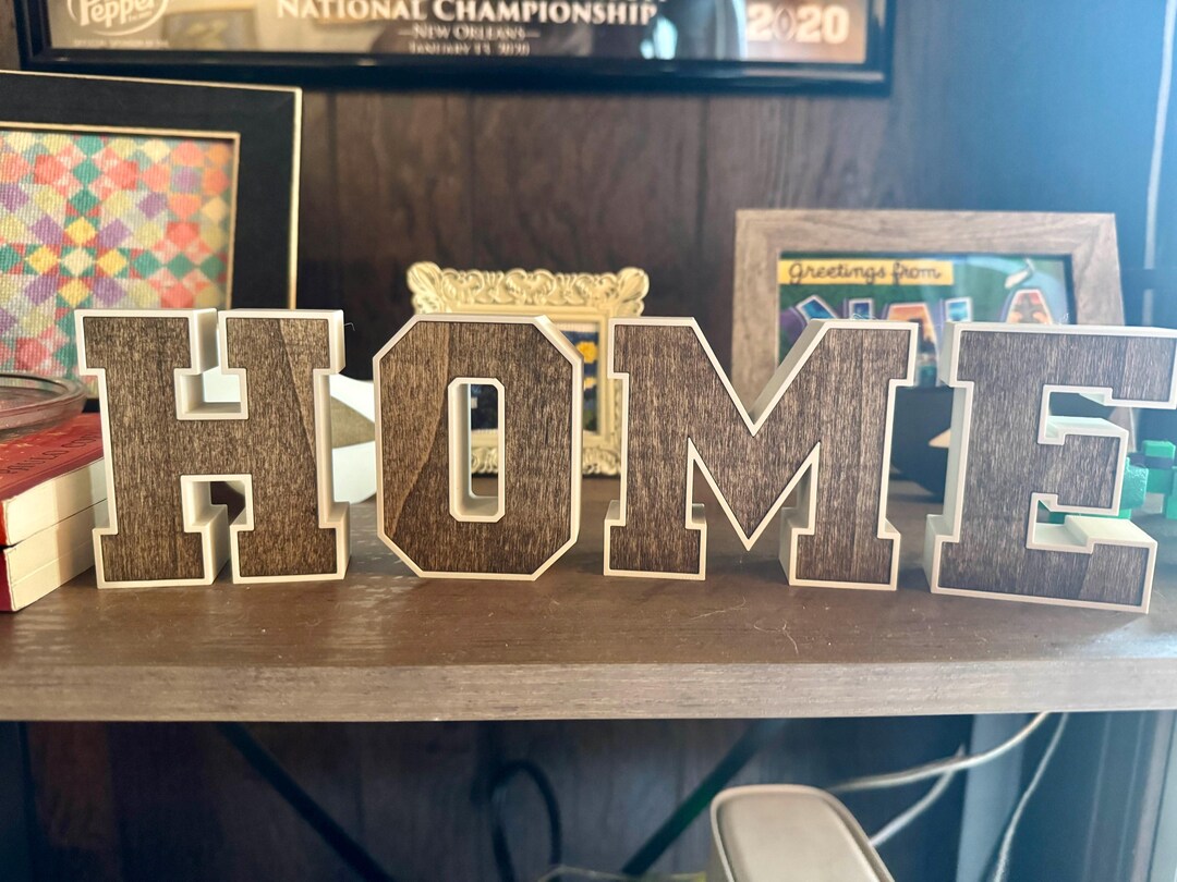 Custom Letters With Wooden Inlay – Personalized Home Decor, Nursery ...