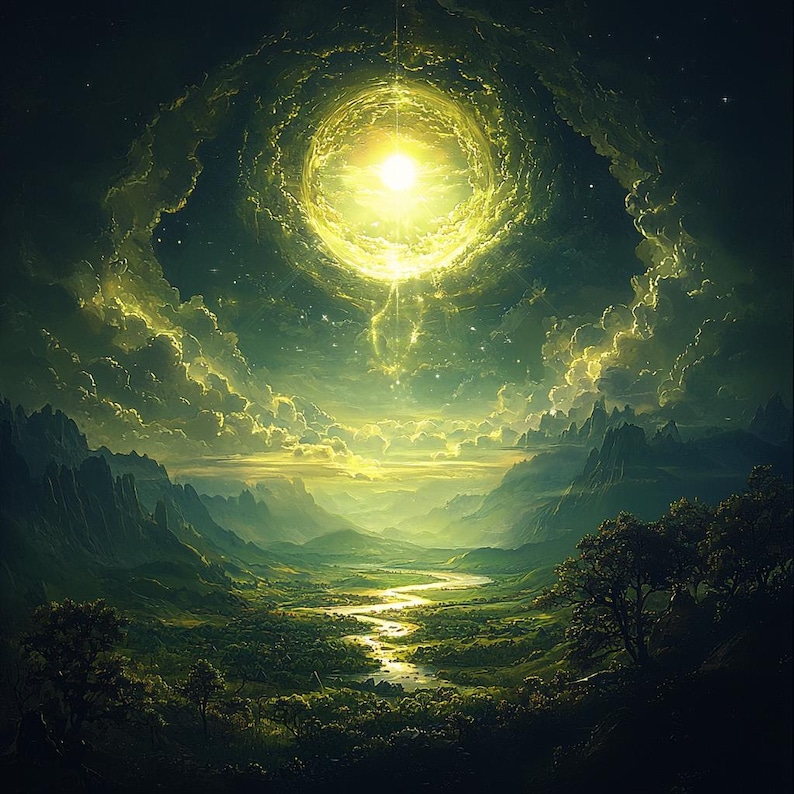 24 Enchanted Cosmic Horizon Clipart, Celestial Sun and Moon Digital Art ...