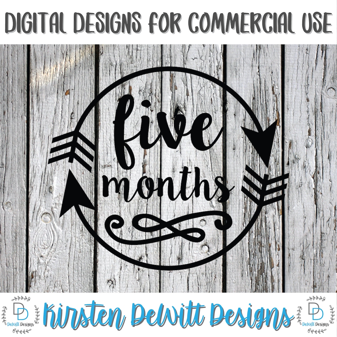 SVG, PNG, Monthly Milestone, Silhouette Cut File, Cricut Cut File ...