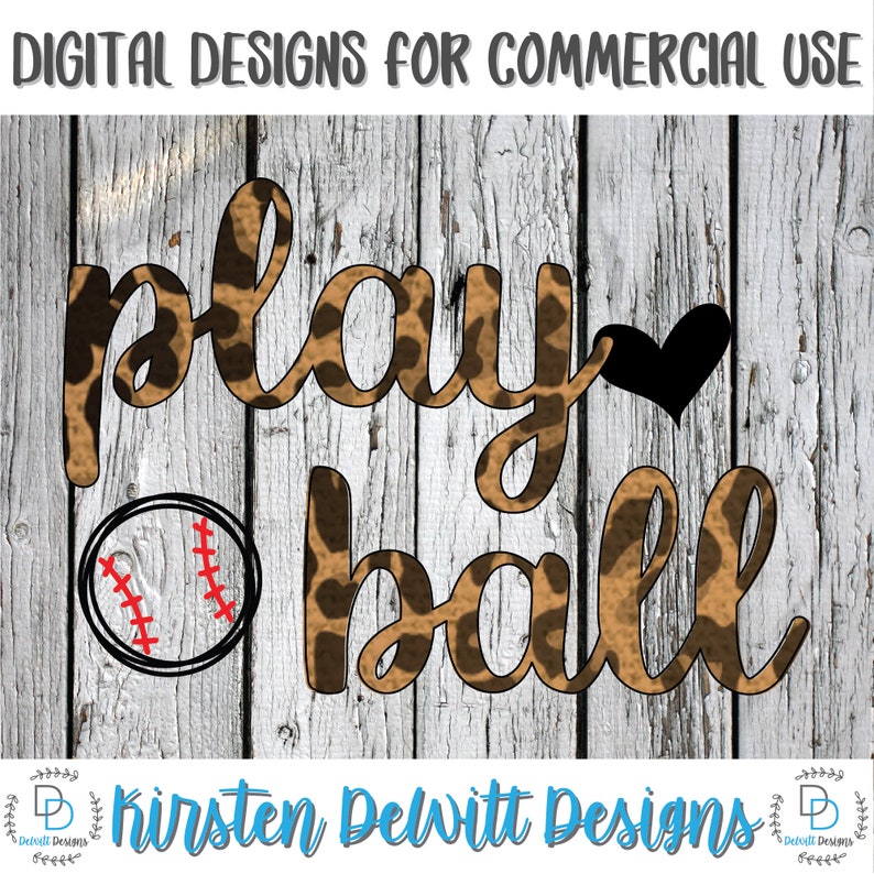 Play Ball Sublimation Png Digital Download Baseball Png | Etsy