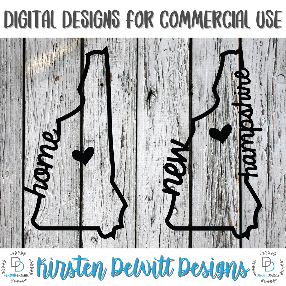 SVG, PNG, Cut File, New Hampshire Home Sweet Home, Silhouette Cut File ...