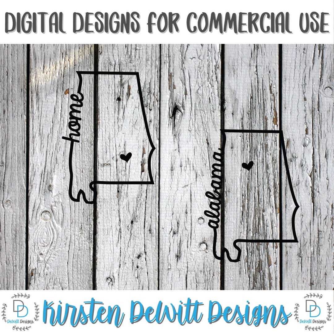 SVG, PNG, Studio3 Cut File, Alabama Home Sweet Home, Silhouette Cut ...