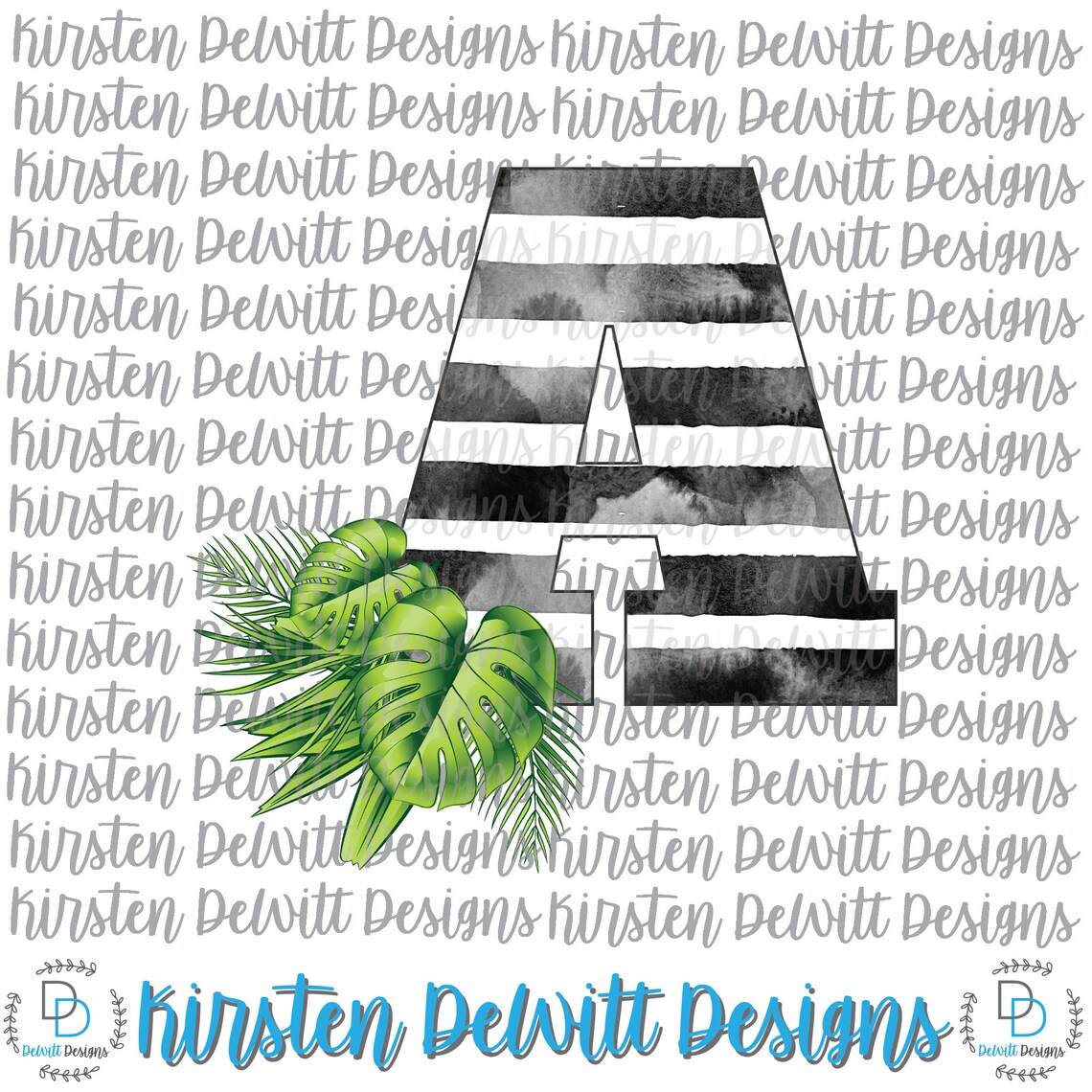Monogram Png Digital Download A Png Tropical PNG Monstera | Etsy