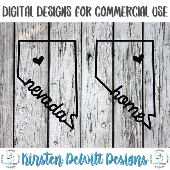 SVG PNG Studio3 Cut File Nevada Home Sweet Home Silhouette | Etsy