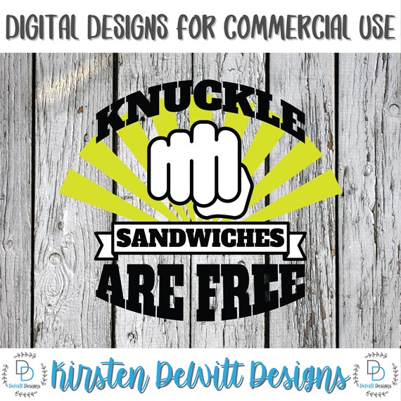 SVG PNG Cut File Knuckle Sandwich Silhouette Cut File | Etsy