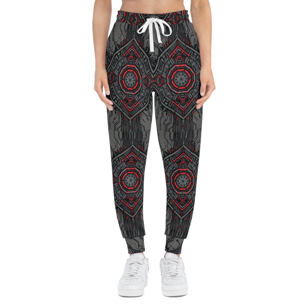 Cyberpunk Circuit Festival Joggers Futuristic Athletic Wear With ...