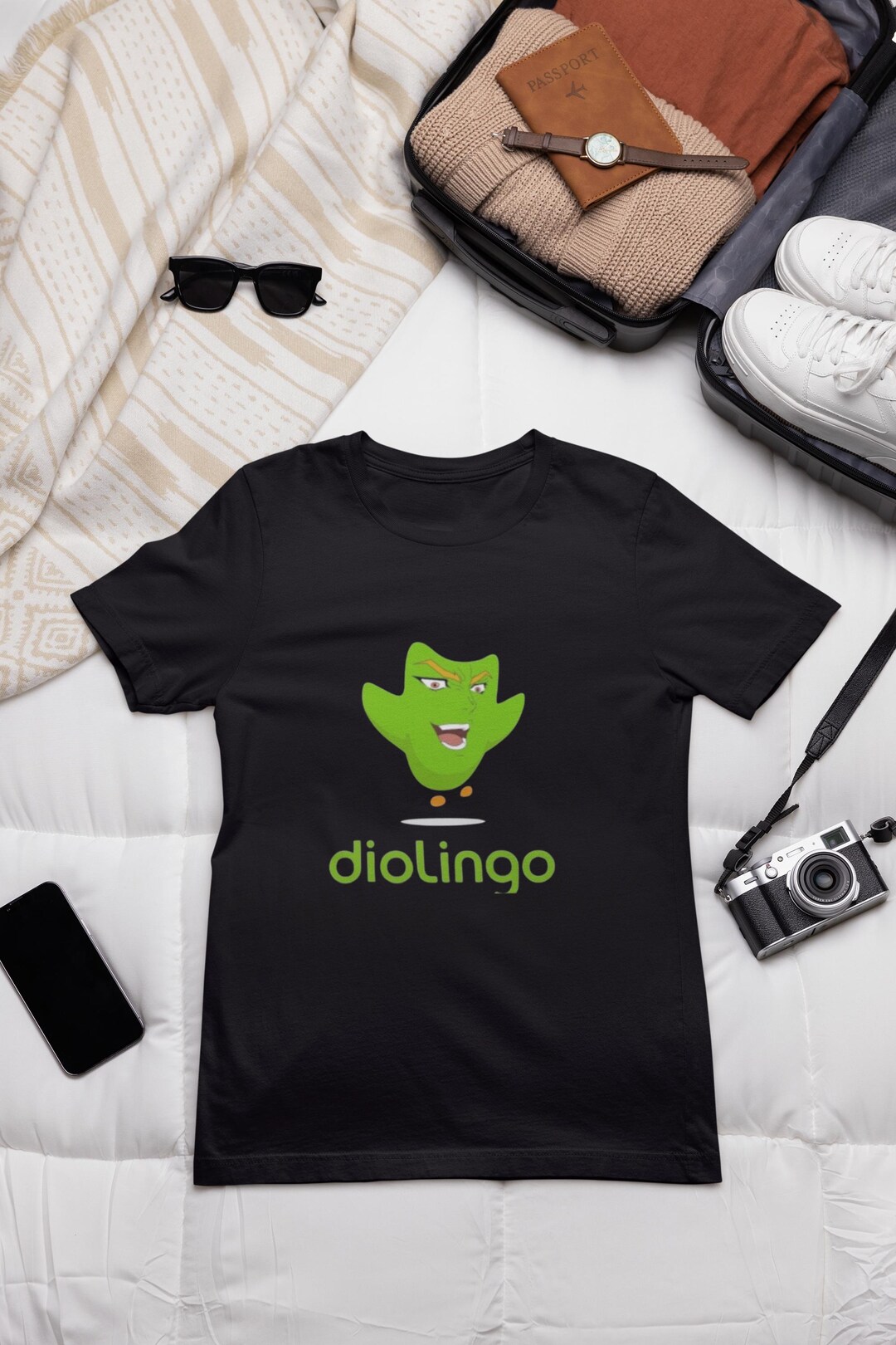 Dio Brando Jojo's Bizarre Adventure T-shirt - Lustiges Duolingo Mashup ...