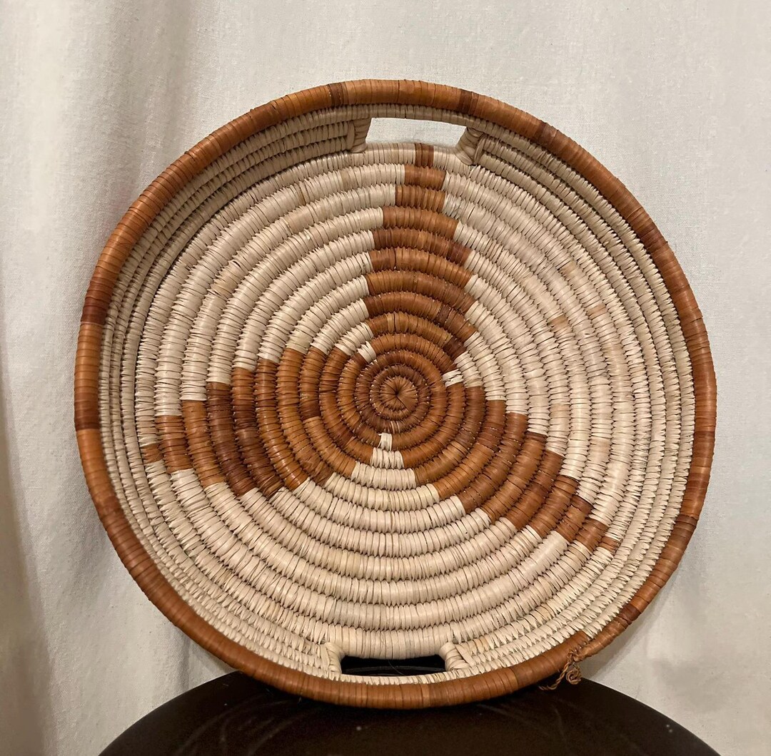 African Palm Basket Handmade Zambia Tonga Lozi Rattan Decorative - Etsy