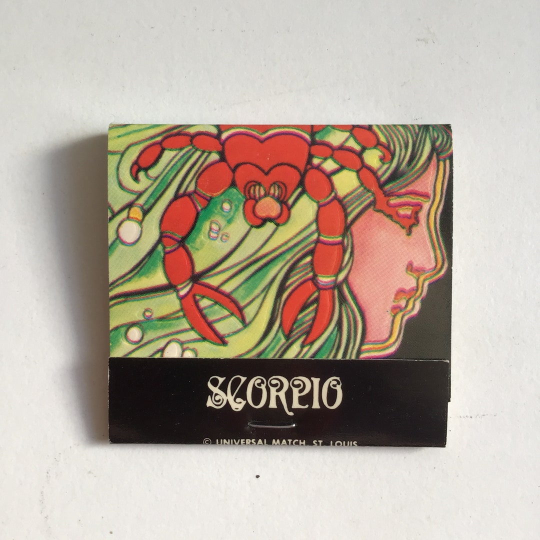 Vintage 1970 Zodiac Psychedelic Matchbook. Fillmore Art ERA. Matches ...