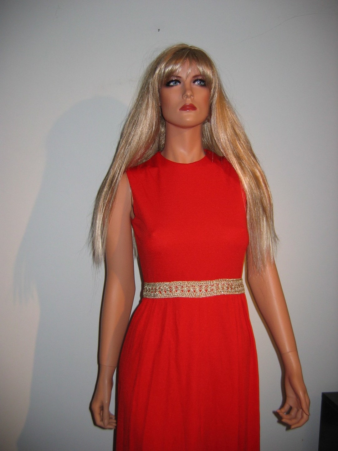 Groovy 70's Red Hot Lounge Dress. Vintage Hippie. Red. H/B Jrs. of ...