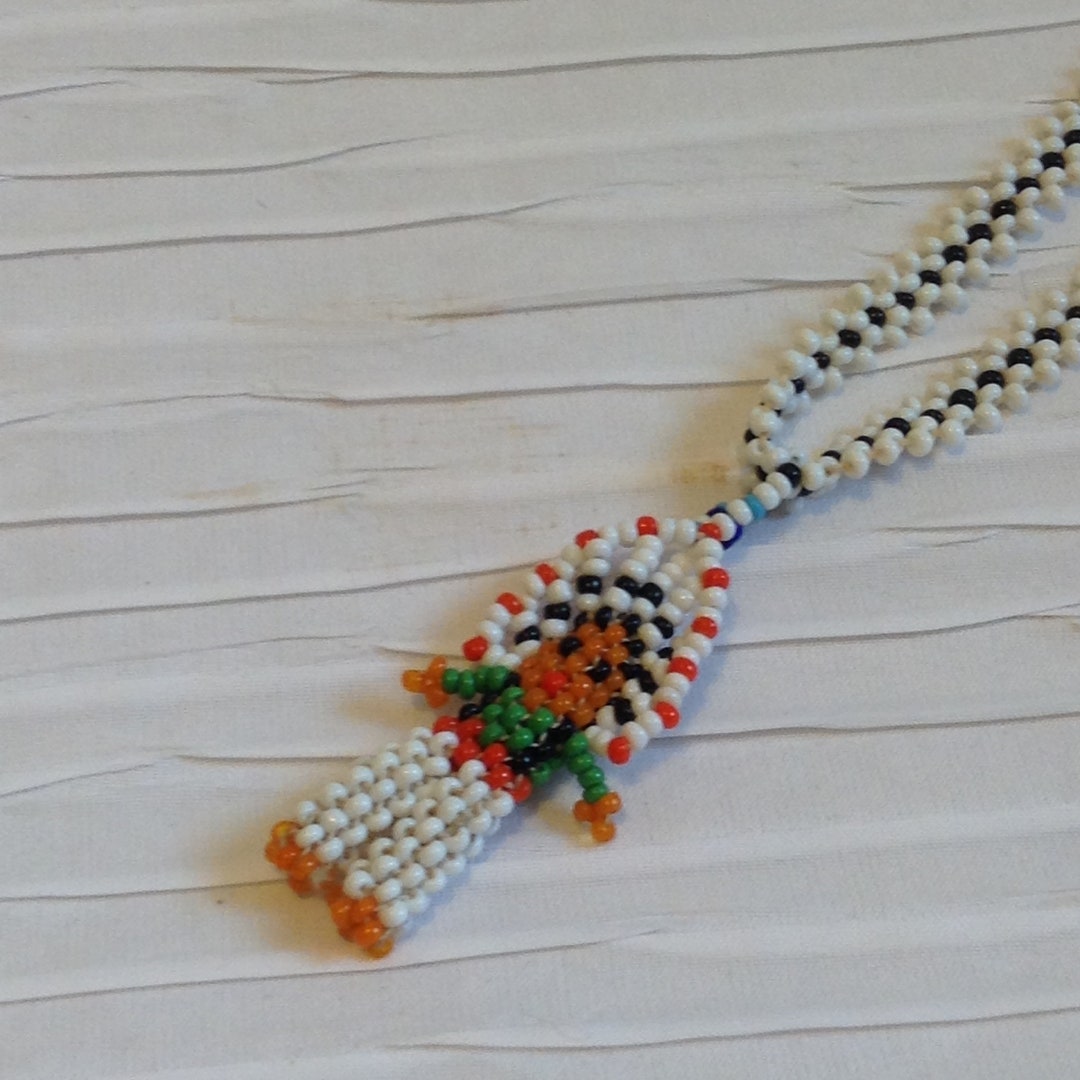 Beaded Chief Necklace. Vintage 1970. Native American. Western ...