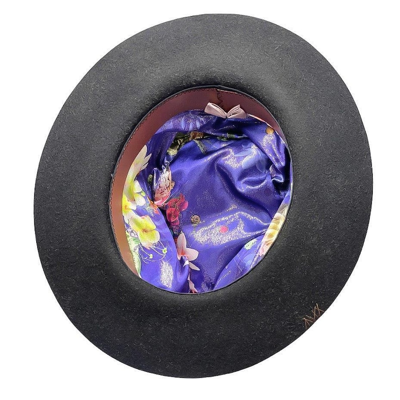 Fedora Custom Hat – Black Boho Rock Style Wool Felt Head Wear – Arizona ...