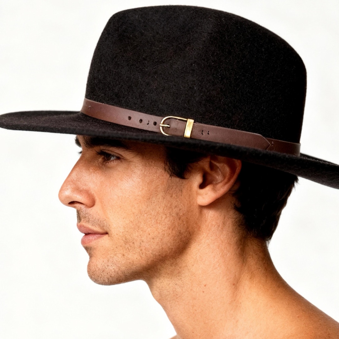 BROWN Classic Teardrop Fedora Hat – Roll Upwool Felt Hat – Waterproof ...
