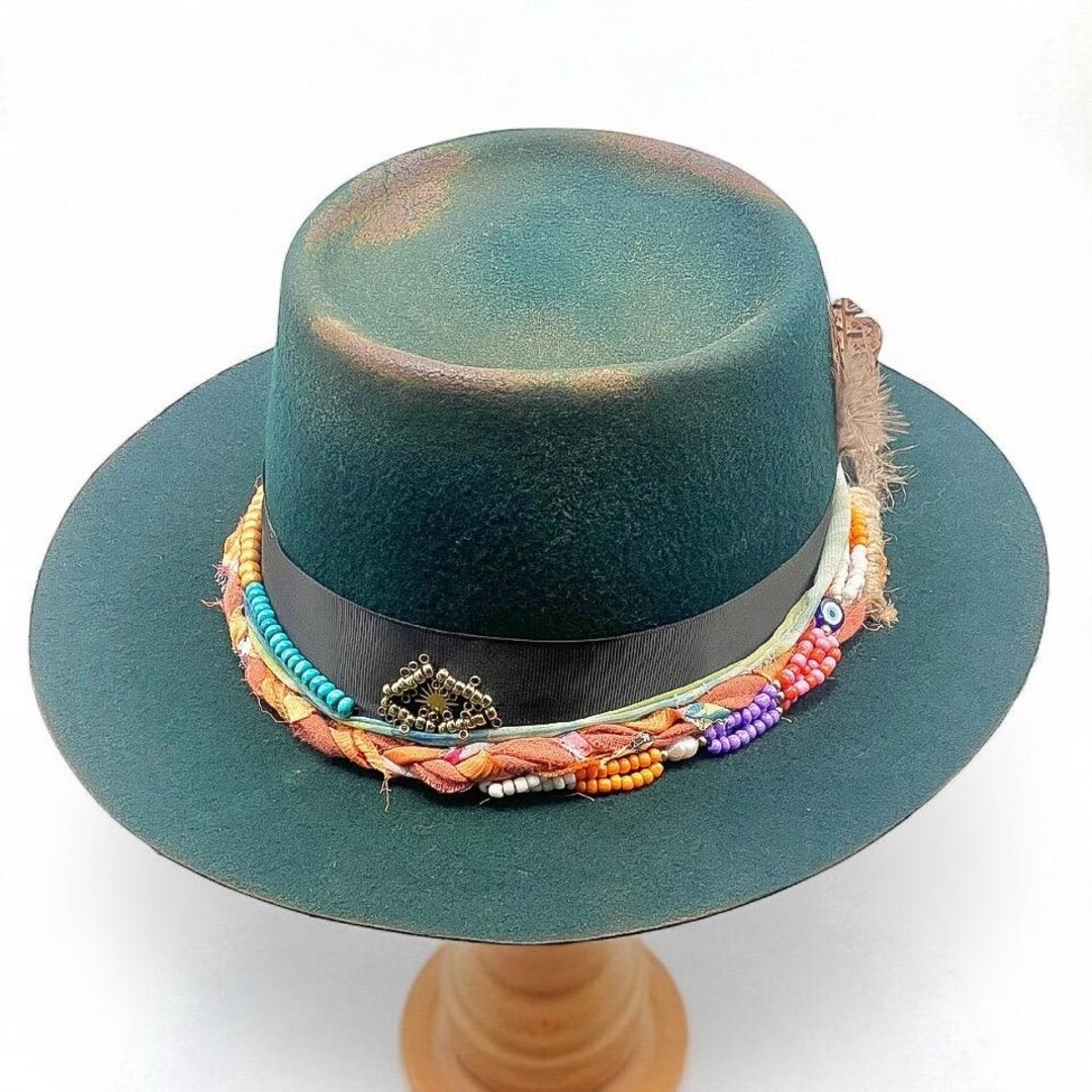 Fedora Custom Felt Hat – the Modern Native – Short Brim Bolero Felt Hat ...