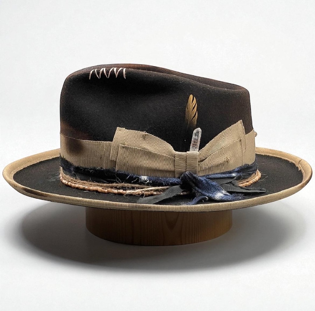 Fedora Custom Fedora Hat | Spark– Modern Elegance Black Hat– Gifteds ...