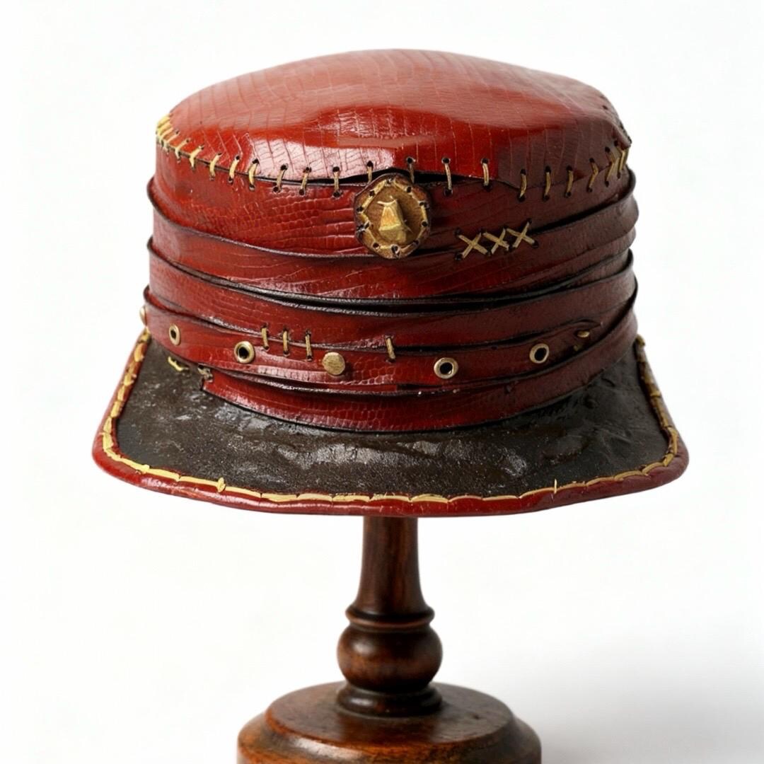 Custom Baker Cap – Vintage Rare Cap – Rouge | Fedora Artisan Leather ...