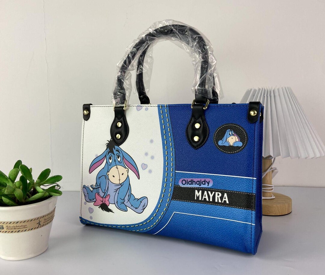 Eeyore Winnie the Pooh Personalized Leather Handbag, Winnie the Pooh ...