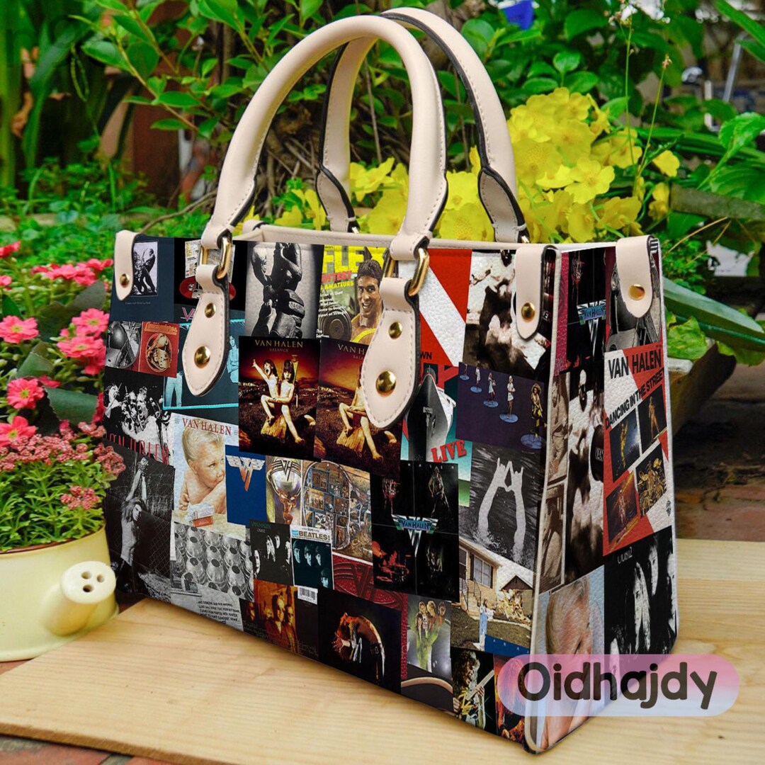 Van Halen Personalized Leather Handbag, Van Halen Woman Vintage Handbag ...