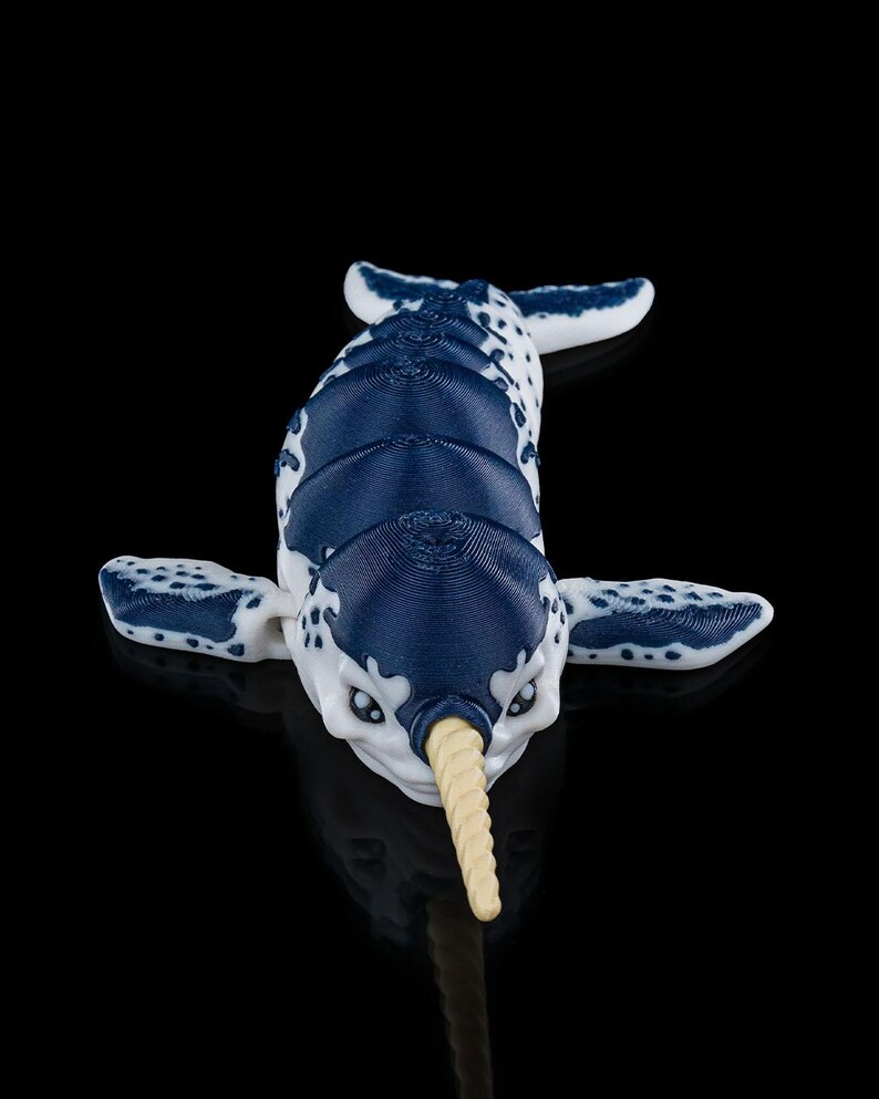 3d-printed Narwhal Figure | Poseable Ocean Collectible Toy | Handmade Sea Life Gift for Kids ...