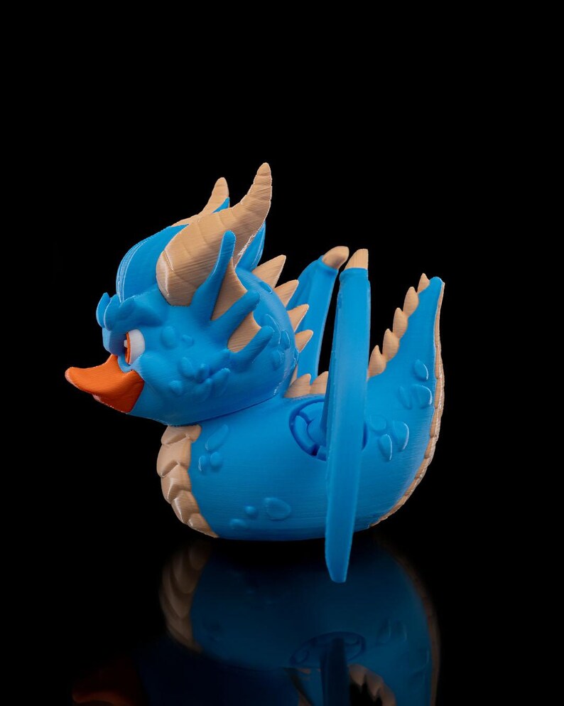 Dragon Duck Mighty Quackon – 3D Printed Fantasy Figurine, Quirky ...