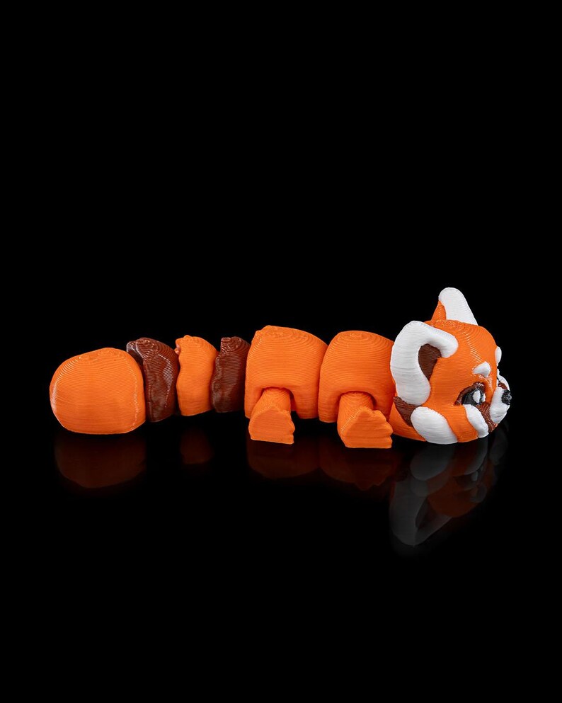 3d-printed Red Panda Figure | Poseable Animal Collectible Toy & Sensory ...