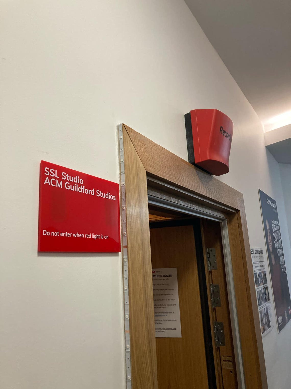 Home Studio Signage - Personalised A5 Red Acrylic Signage for Home ...