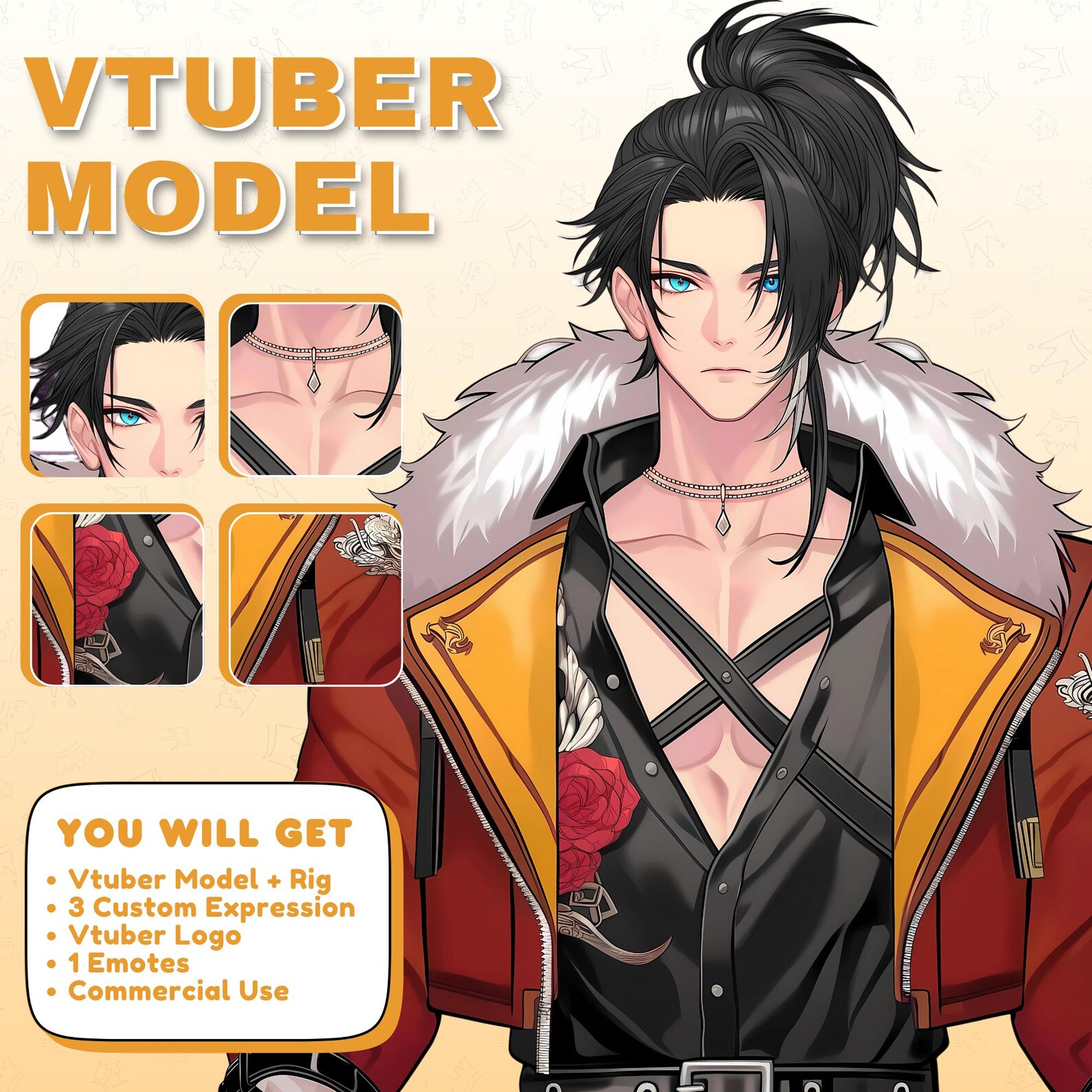 CUSTOM Vtuber Model for Commercial Use | Live 2D Vtuber Model | Vtuber ...