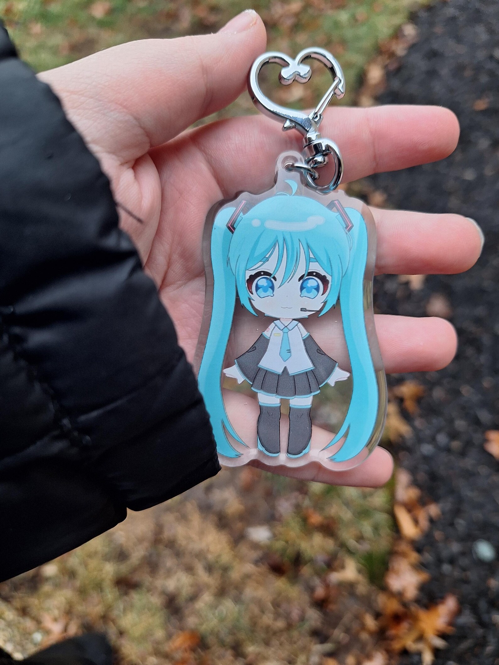 Hatsune Miku Keychain / Heart Clasp Keychain /anime Vocaloid Charm ...