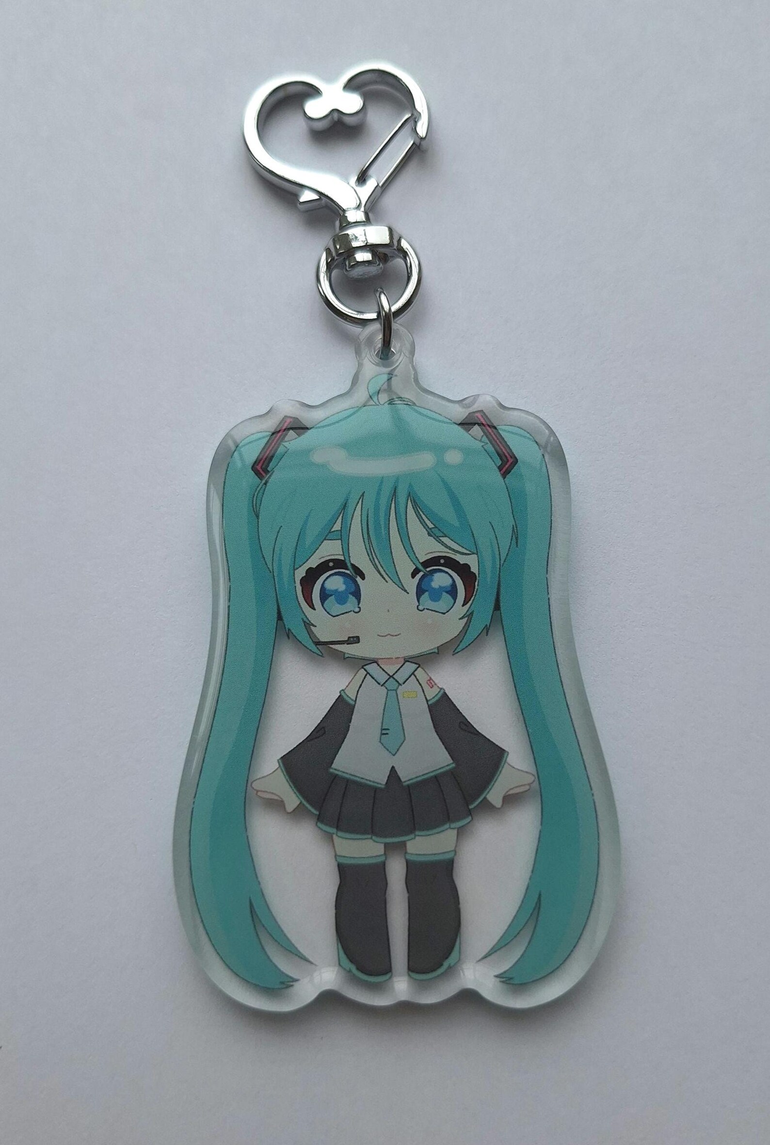 Hatsune Miku Keychain / Heart Clasp Keychain /anime Vocaloid Charm ...