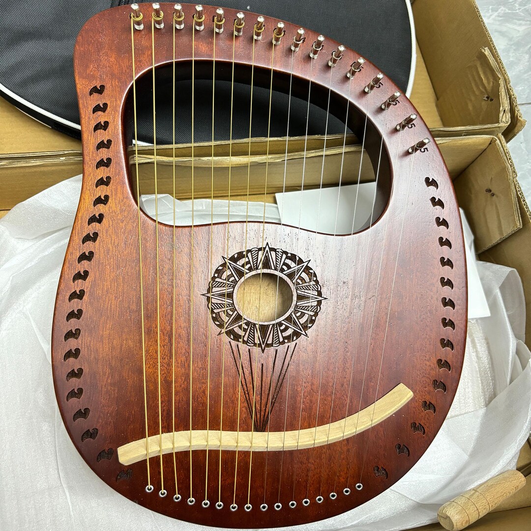 Small 16-string Harp in Natural Wood Color,lyre Harp for Beginners ...