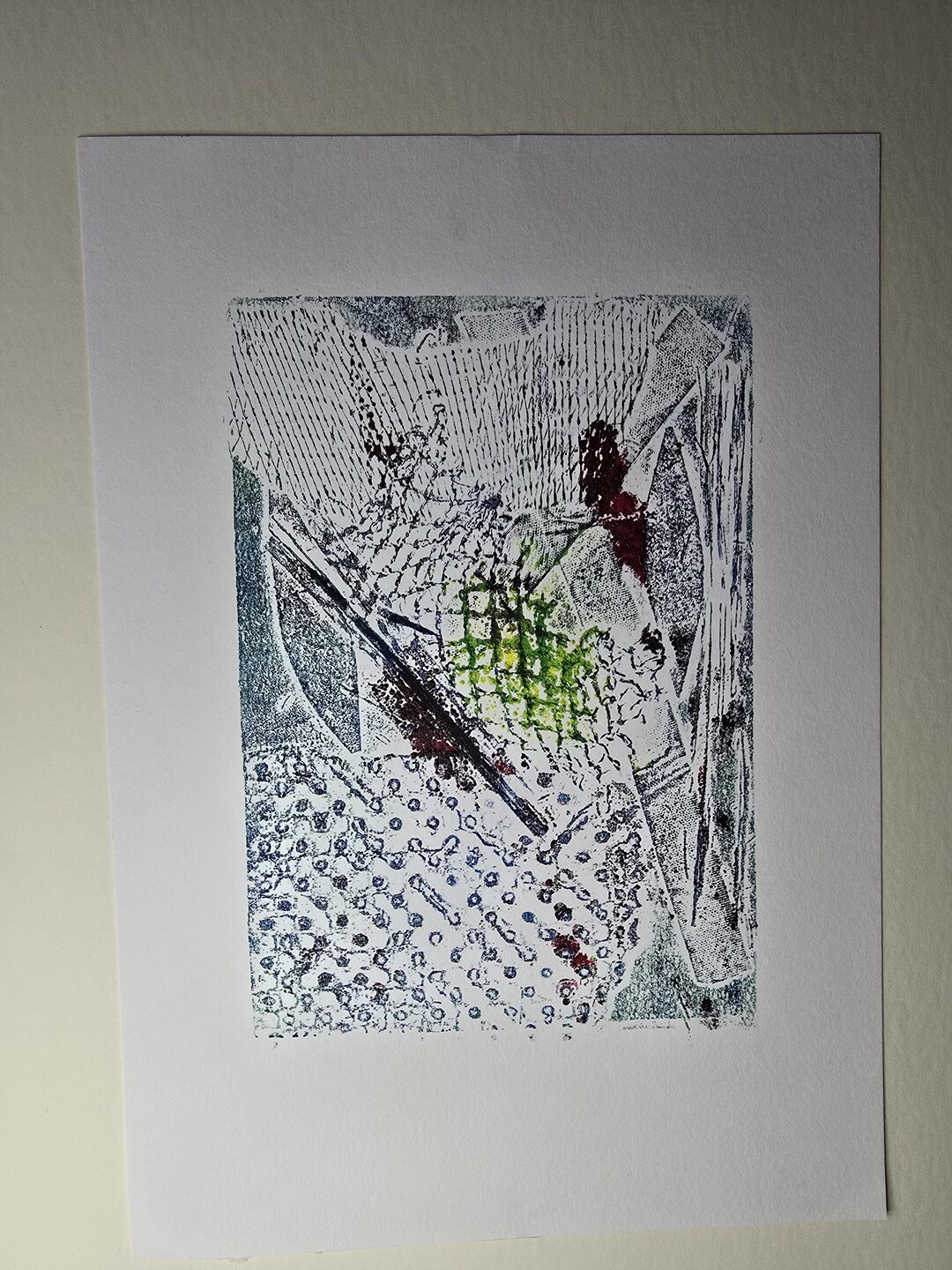 Abstract Collagraph Print From Found Materials (variation) - Etsy