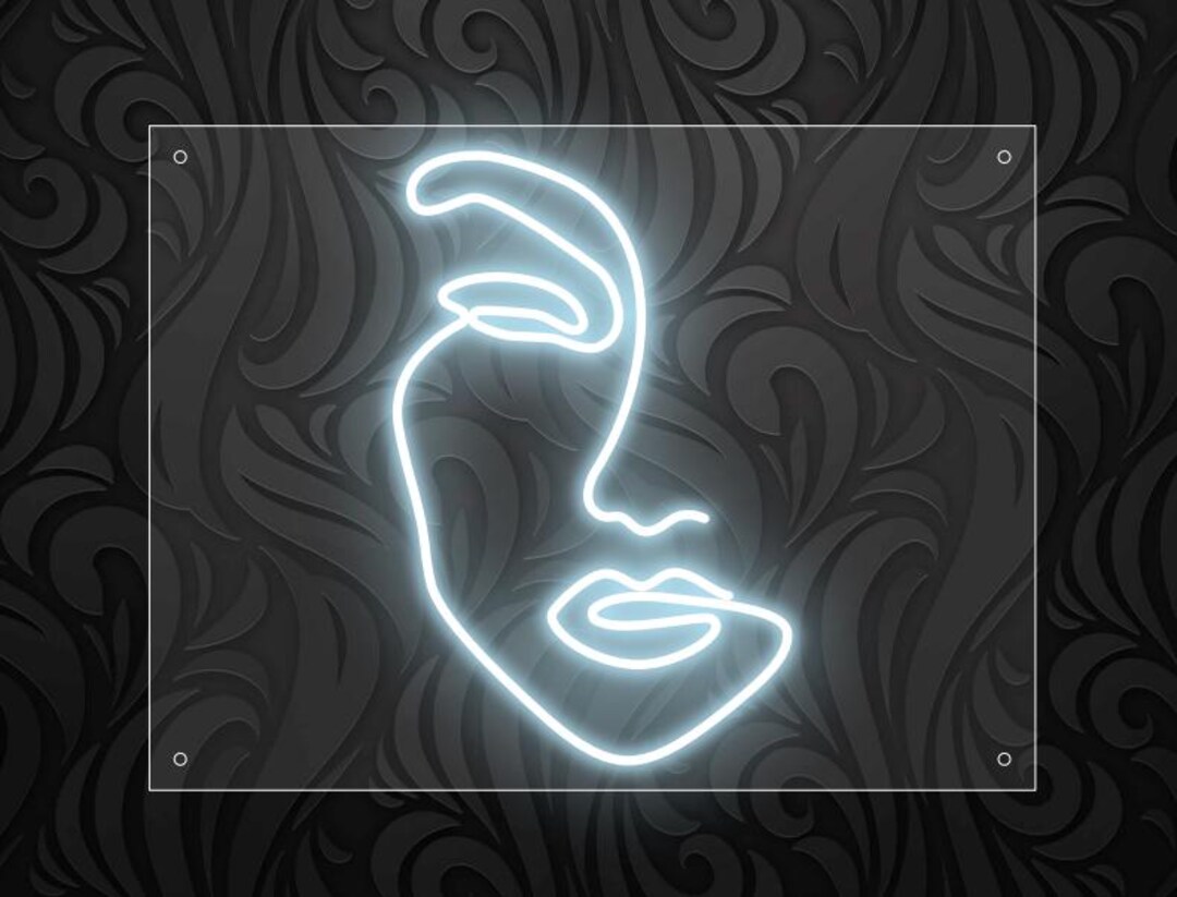 Face Neon Sign, Woman Neon Sign, Girl Face Neon Light, Face Neon ...