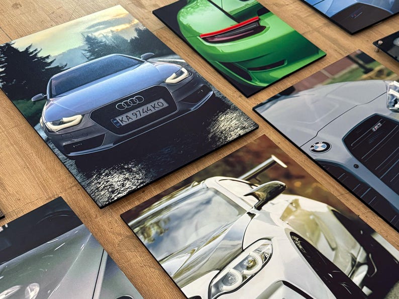 Automotive Poster With Neon Lights, PVC LED Wall Art, Custom Backlit ...